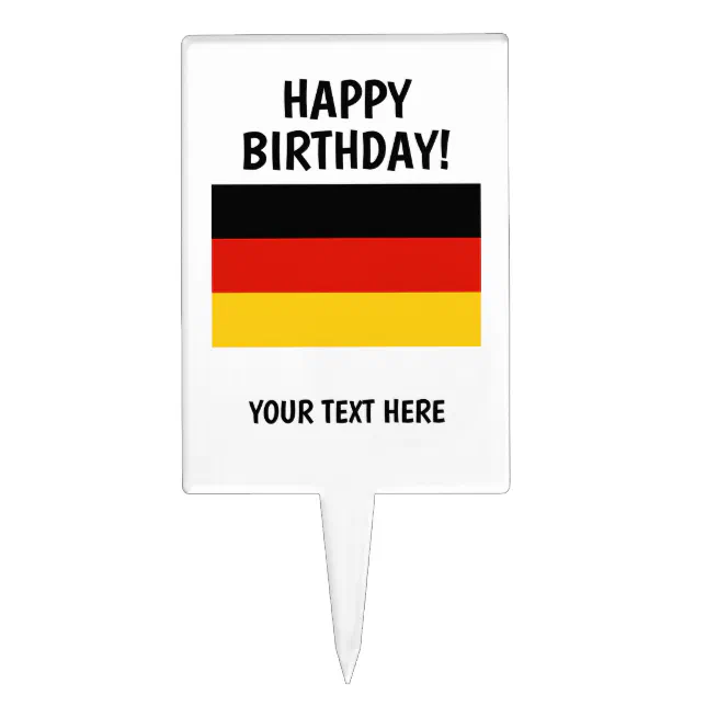 Custom Happy Birthday German flag cake topper | Zazzle