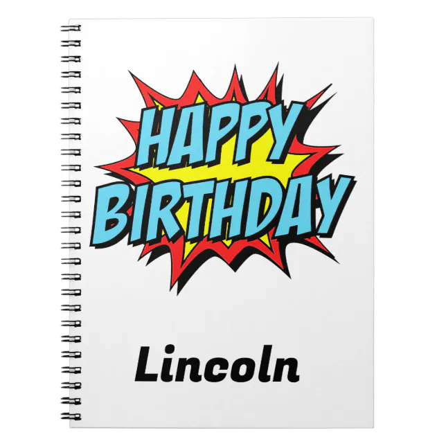 Custom Happy Birthday Notebook | Zazzle