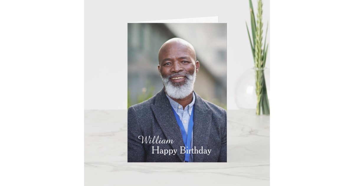 Custom Happy Birthday Photo Card | Zazzle