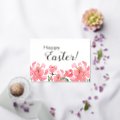 Custom Happy Easter Floral Peonies Real Gold Foil Holiday Card | Zazzle