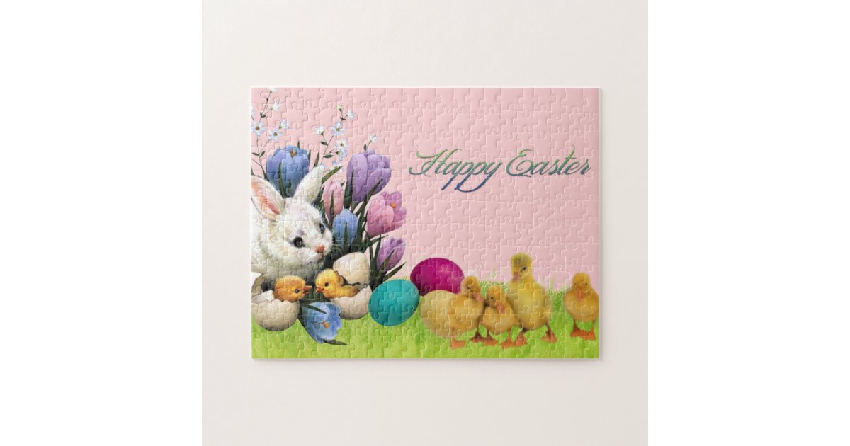 Custom Happy Easter Puzzle 11" x 14", 252 Piece | Zazzle