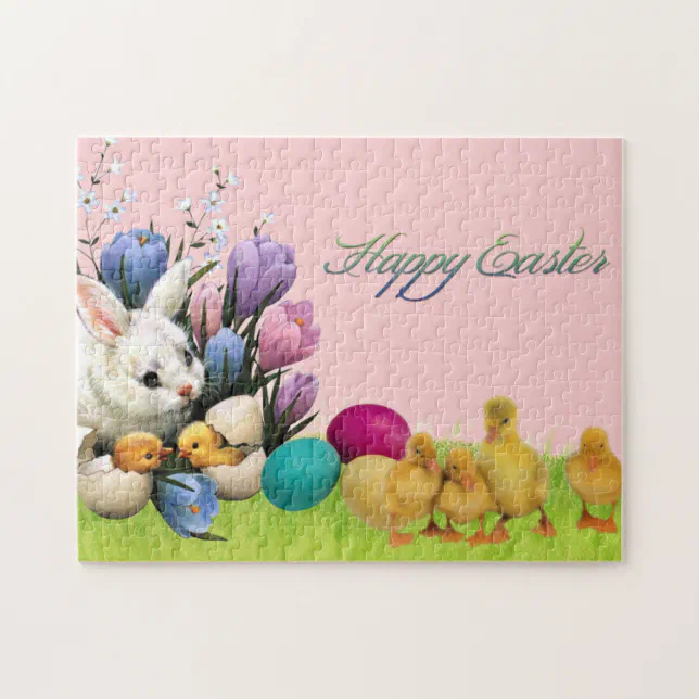 Custom Happy Easter Puzzle 11" x 14", 252 Piece | Zazzle