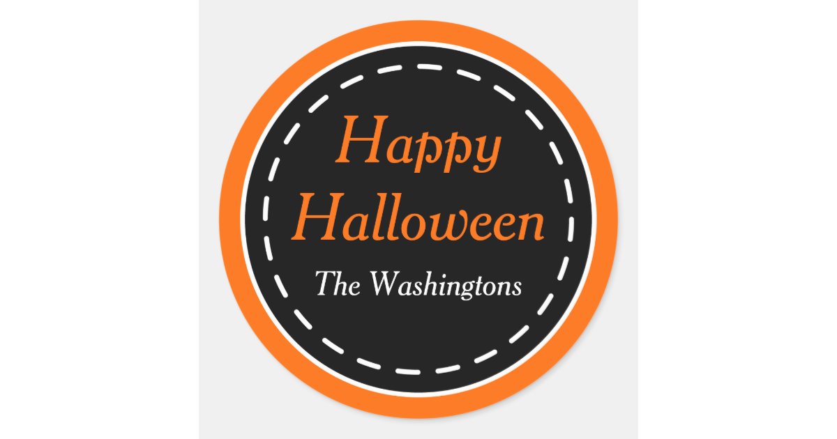 Custom Happy Halloween Stickers | Zazzle