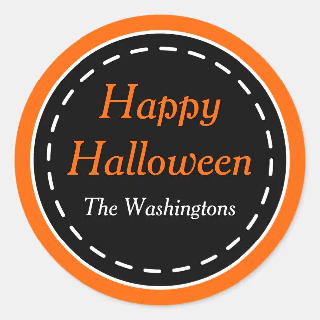 Custom Happy Halloween Stickers | Zazzle