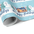 Custom Happy Holidays Real Estate Company Holiday Wrapping Paper | Zazzle