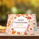 Custom Happy Thanksgiving Autumn Leaves Folded Holiday Card | Zazzle