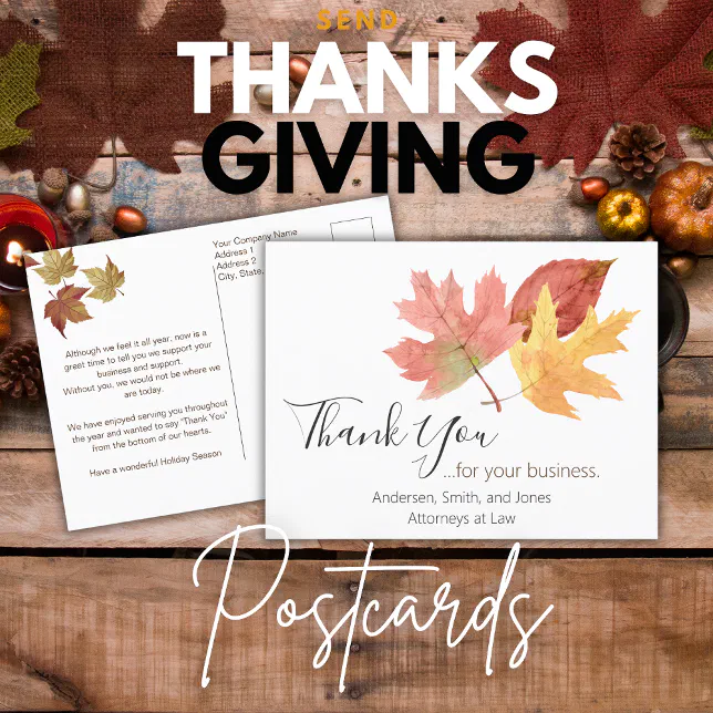 Custom Happy Thanksgiving Message Staff Postcard | Zazzle