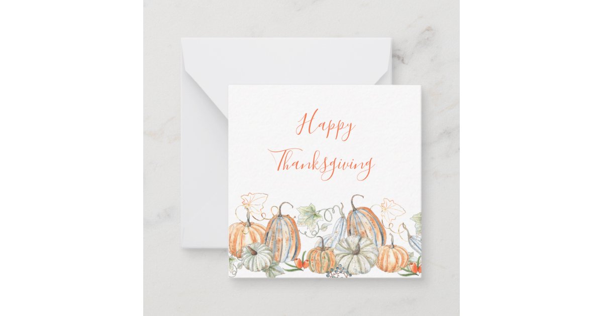 Custom Happy Thanksgiving Note Card | Zazzle