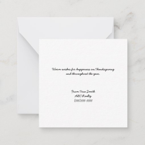 Custom Happy Thanksgiving Note Card | Zazzle