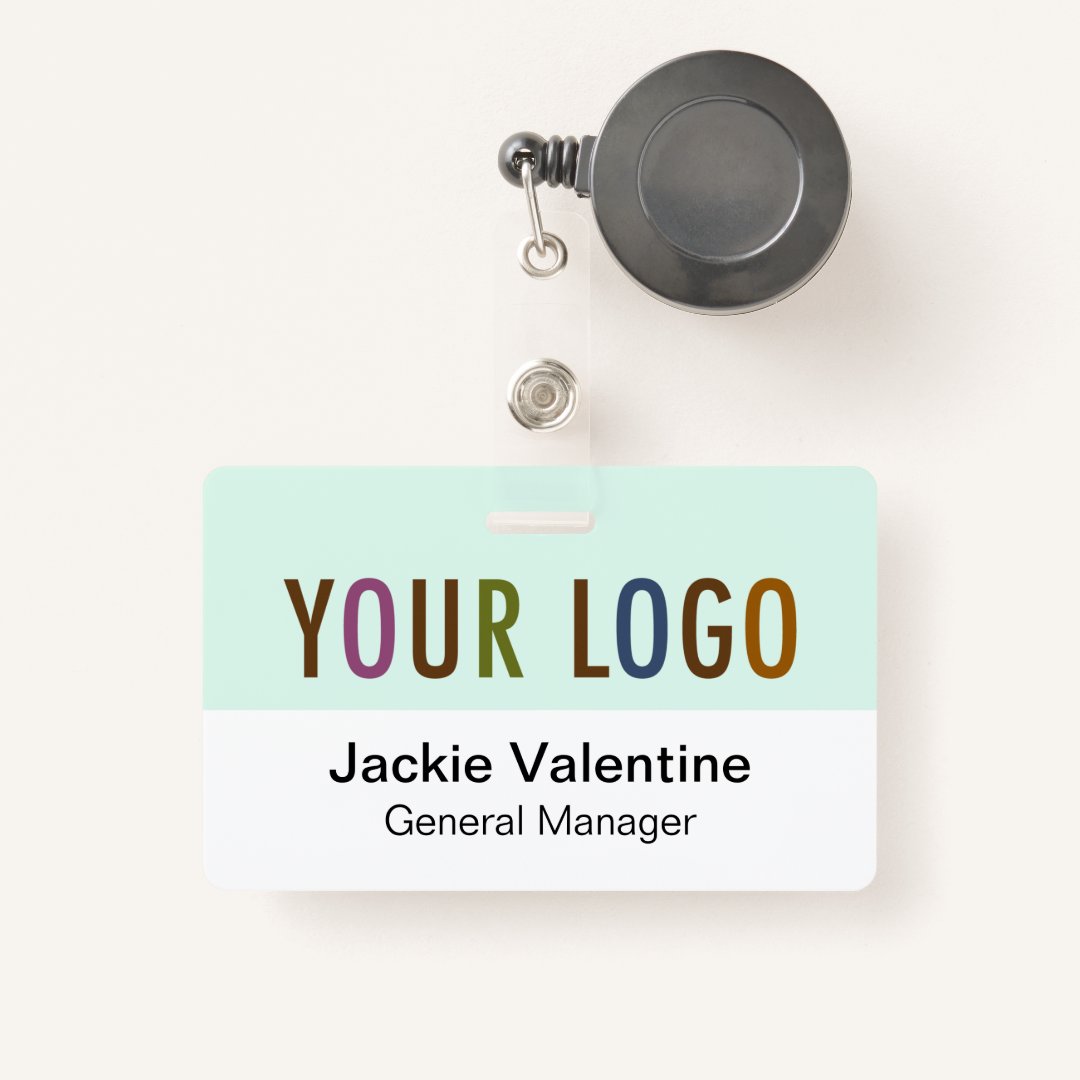 Custom Hard Plastic Name Badge Retractable Clip | Zazzle