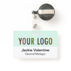 Custom Hard Plastic Name Badge Retractable Clip | Zazzle