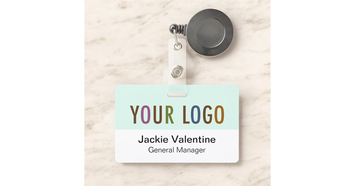 Custom Hard Plastic Name Badge Retractable Clip | Zazzle