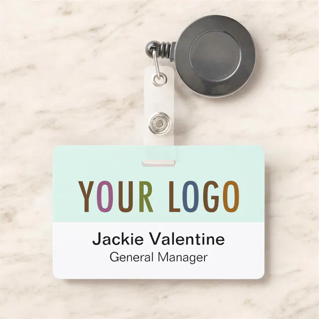 Custom Hard Plastic Name Badge Retractable Clip | Zazzle