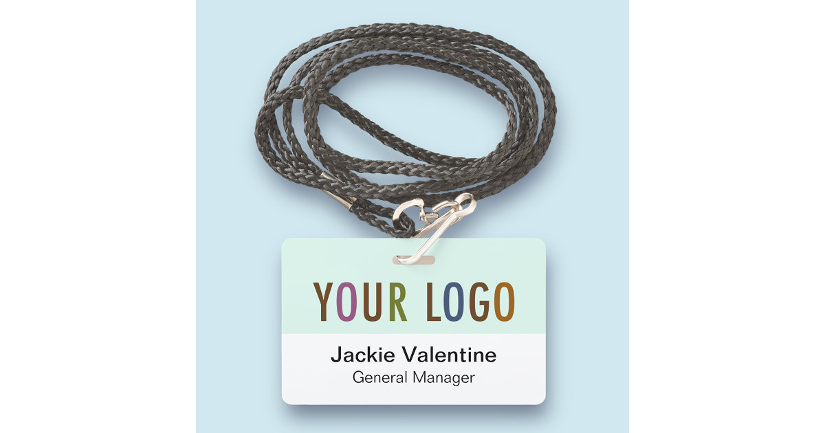 Custom Hard Plastic Name Badge with Lanyard | Zazzle