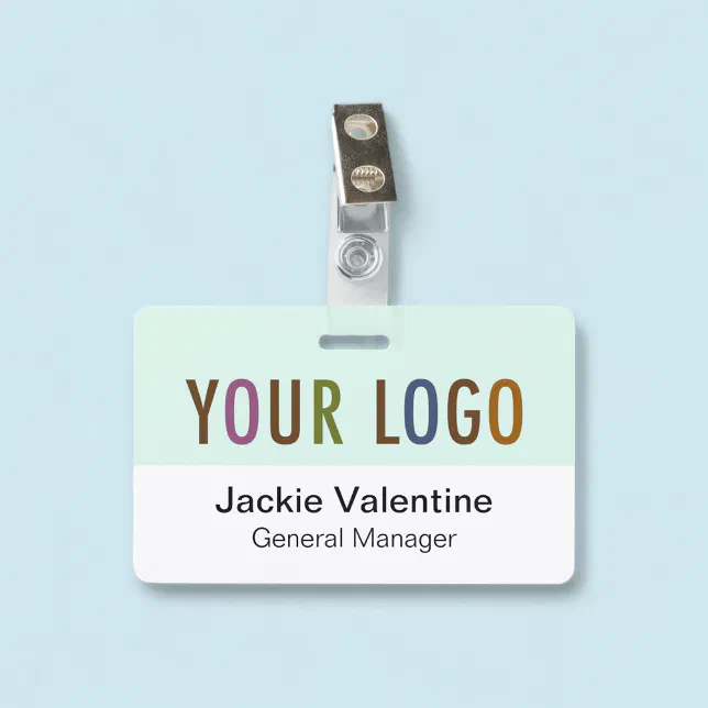 Custom Hard Plastic Name Badge with Metal Clip | Zazzle