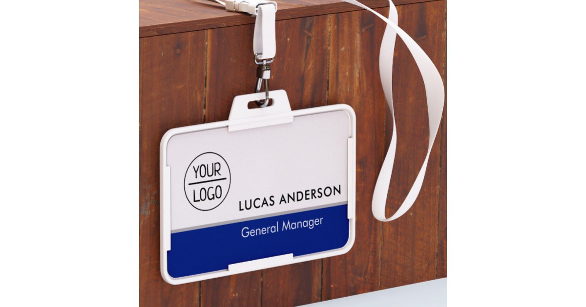 Custom Hard Plastic Name Badge with Metal Clip | Zazzle