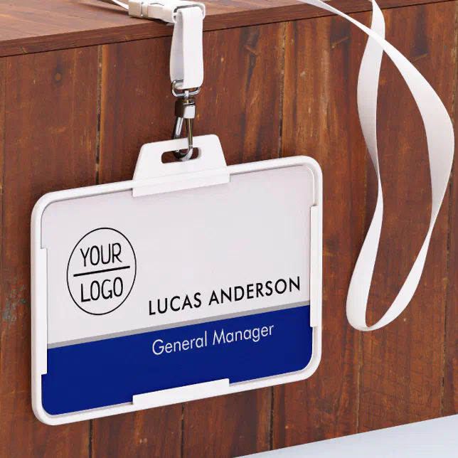 Custom Hard Plastic Name Badge with Metal Clip | Zazzle