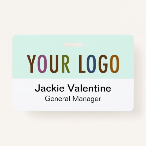 Custom Hard Plastic Name Badge with Metal Clip | Zazzle