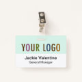 Custom Hard Plastic Name Badge with Metal Clip | Zazzle
