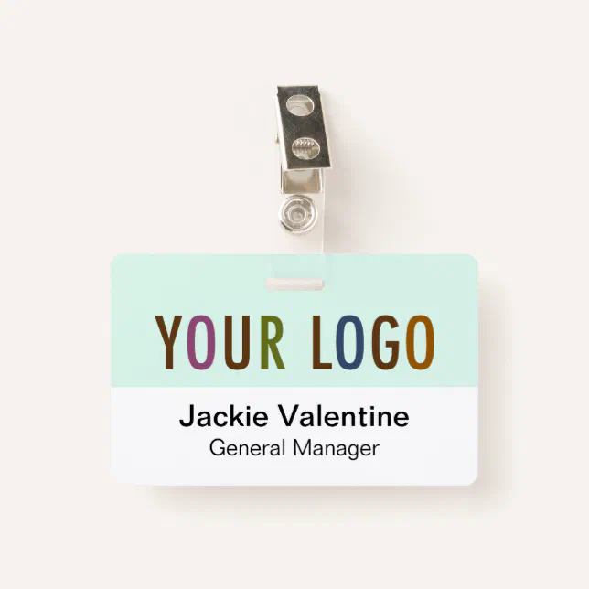 Custom Hard Plastic Name Badge with Metal Clip | Zazzle