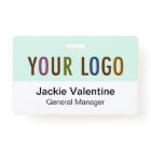 Custom Hard Plastic Name Badge with Metal Clip | Zazzle