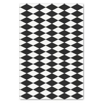 Custom Harlequin Black Diamond Tissue Paper | Zazzle