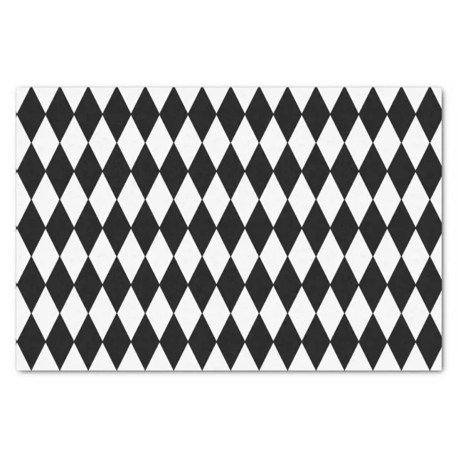 Custom Harlequin Black Diamond Tissue Paper | Zazzle