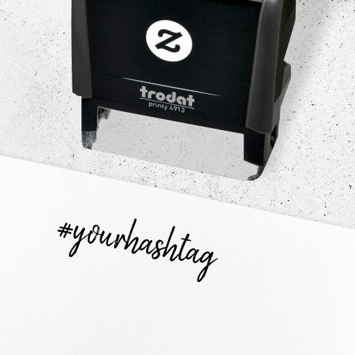 Custom Hashtag | Modern Minimalist Stylish Simple Self-inking Stamp ...