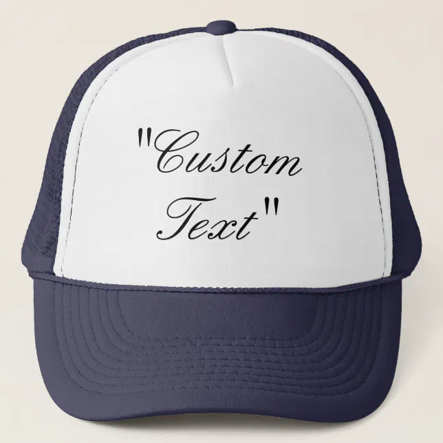 Custom Hat, Custom Text, Customized Hat, Custom Trucker Hat | Zazzle