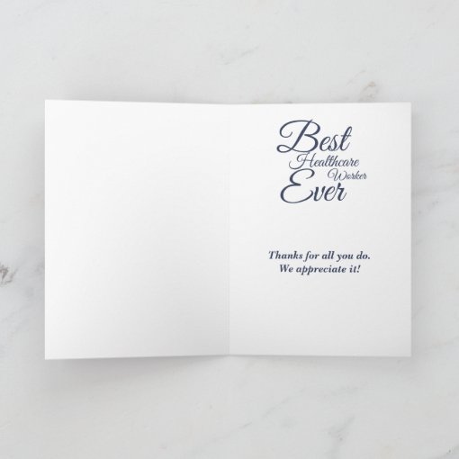 Custom Healthcare Worker Appreciation Thank You Card | Zazzle
