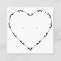Custom Heart Flourish Frame Earring Display Card | Zazzle