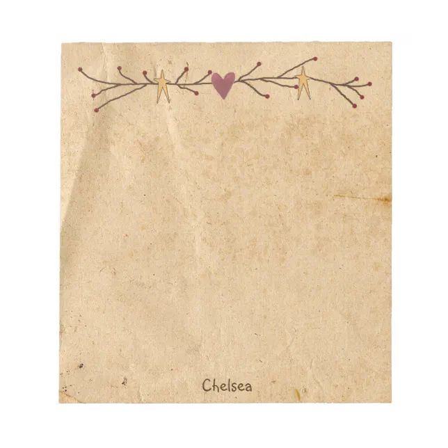 Custom Heart Stars Notepad | Zazzle