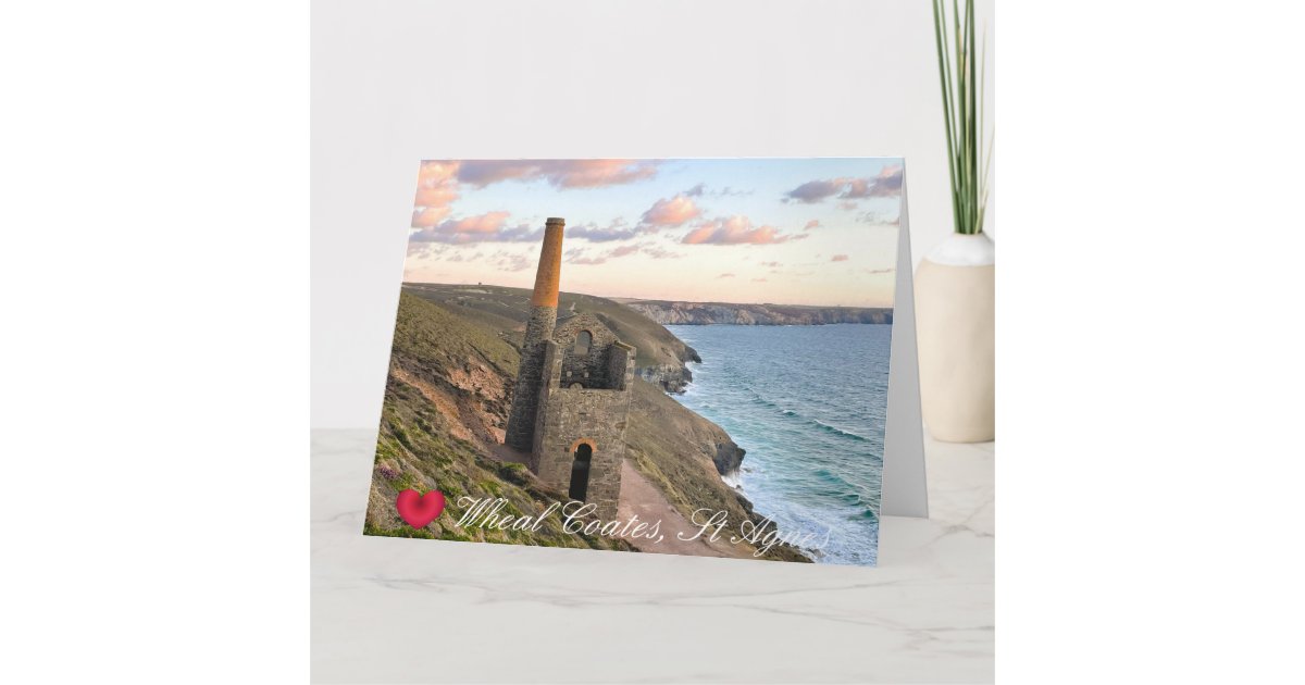 Custom Heart Wheal Coates St Agnes Cornwall Photo Card | Zazzle