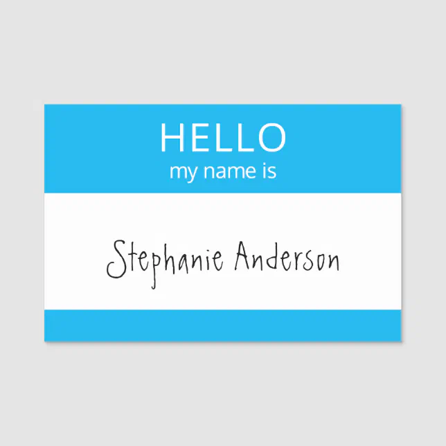 Custom HELLO My Name Is Badge | Zazzle