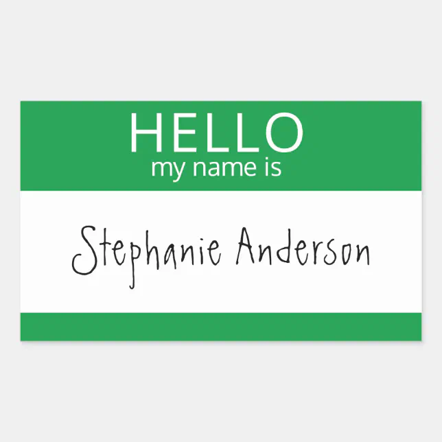 Custom HELLO My Name Is Sticker Badge | Zazzle