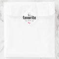 Custom Her Favorite Wedding Favor Classic Round Sticker | Zazzle