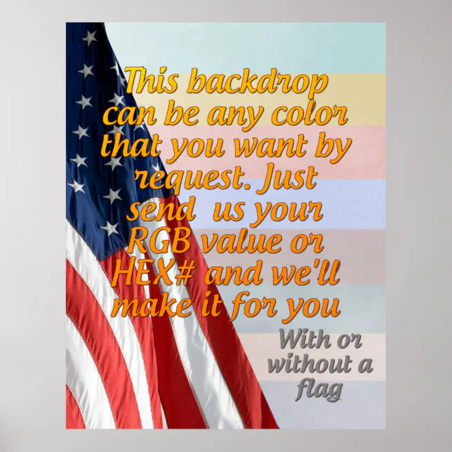 Custom Hi Res COMPACT PHOTO BACKDROP Poster | Zazzle