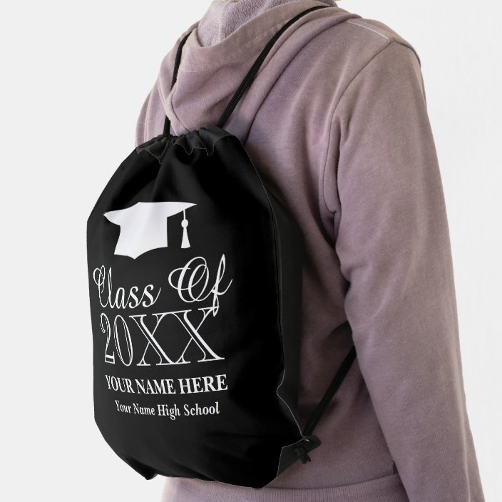 Custom high school graduation gift drawstring bag | Zazzle.com