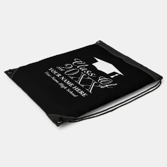 Custom high school graduation gift drawstring bag | Zazzle
