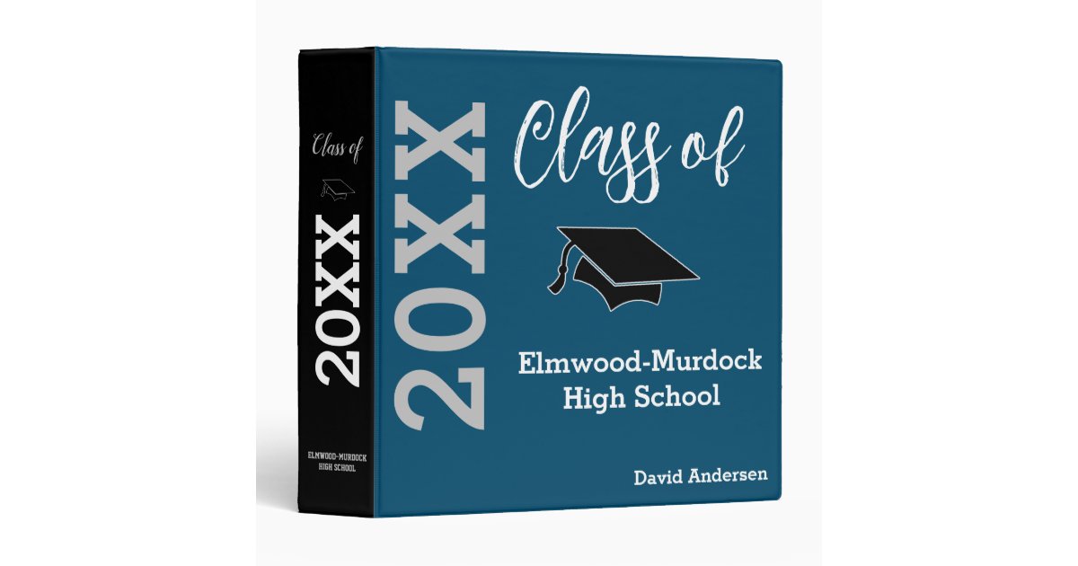 Custom High School Graduation Memory Books 3 Ring Binder | Zazzle
