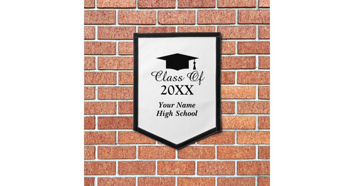 Custom High School graduation pennant banner | Zazzle