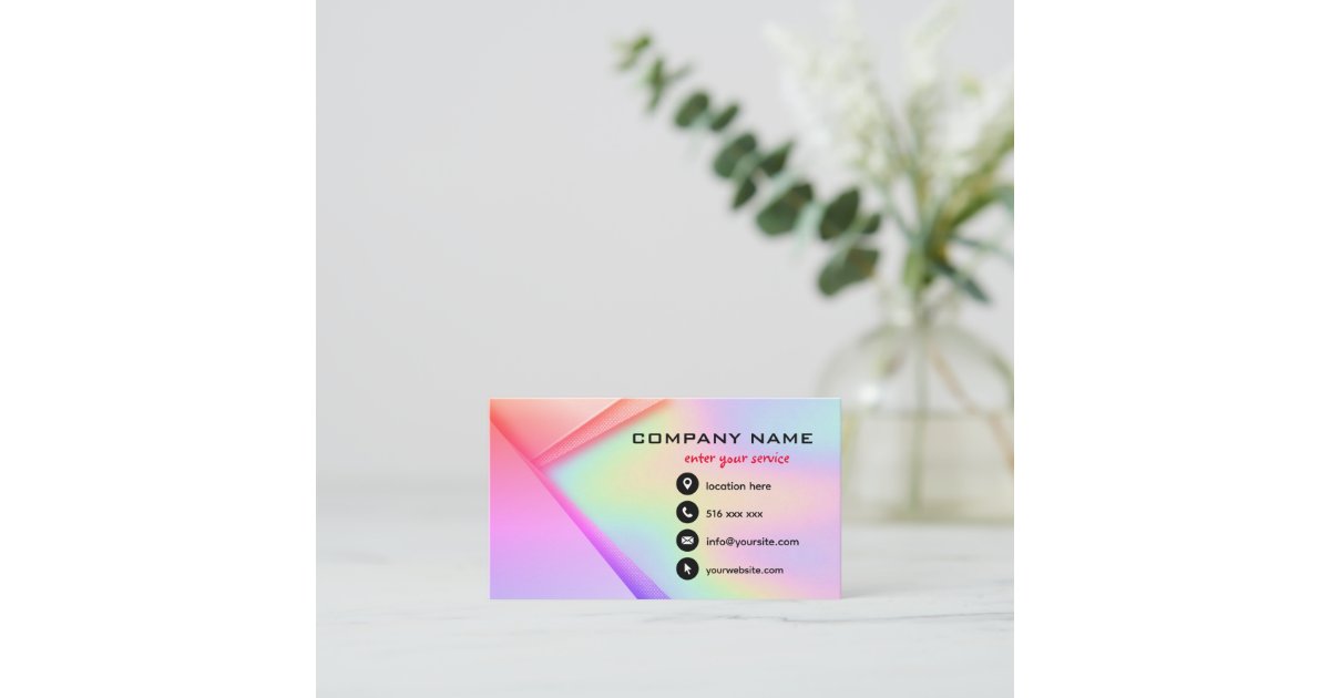 Custom holographic hologram business card | Zazzle