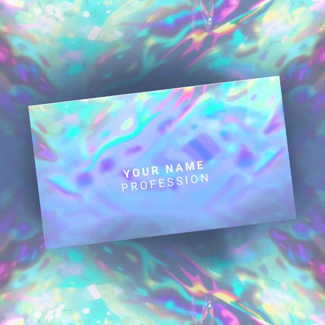 Custom Holographic Iridescent Business Card | Zazzle