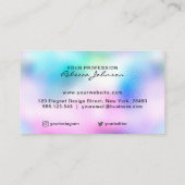 Custom holographic iridescent logo art business card | Zazzle