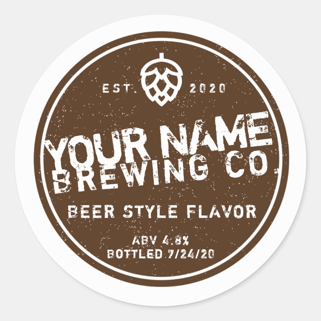 Custom Homebrew Beer Labels - Change words colors | Zazzle