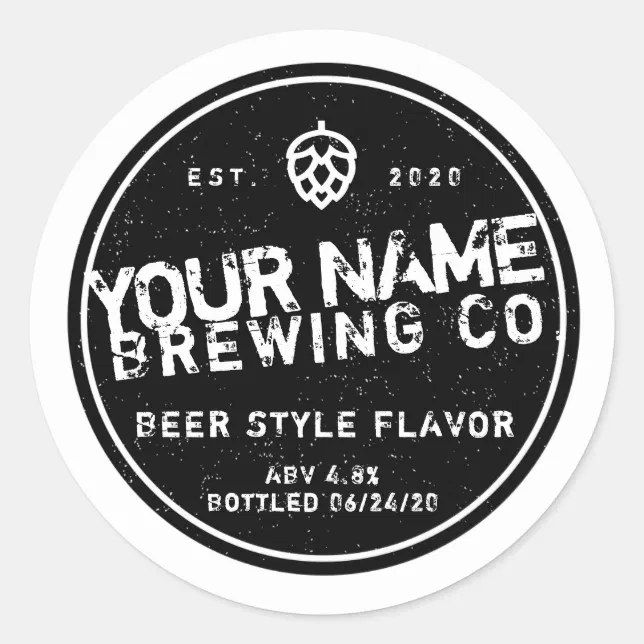 Custom Homebrew Bottle Labels - Add your own words | Zazzle