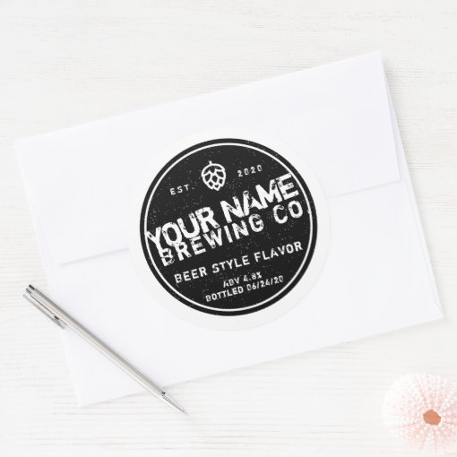 Custom Homebrew Bottle Labels - Add your own words | Zazzle