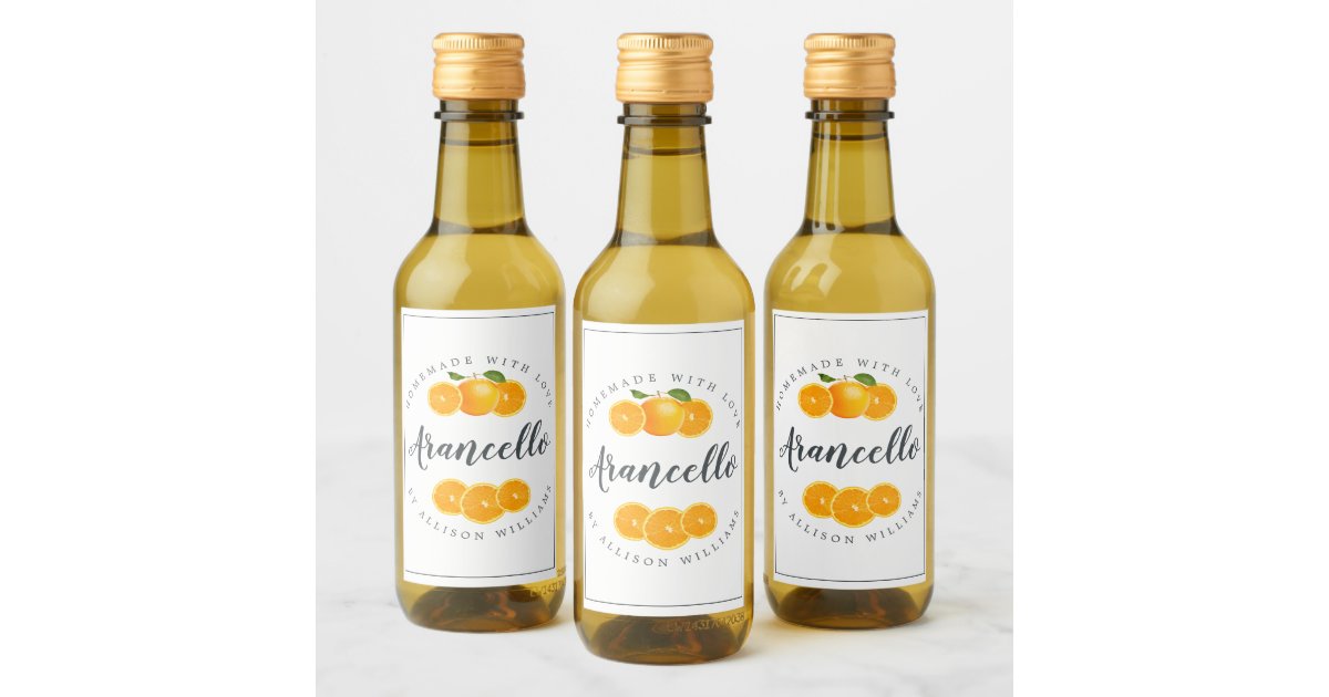 Custom Homemade Arancello Label | Zazzle