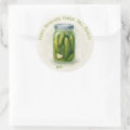 Custom Homemade Garlic Dill Pickles Classic Round Sticker | Zazzle