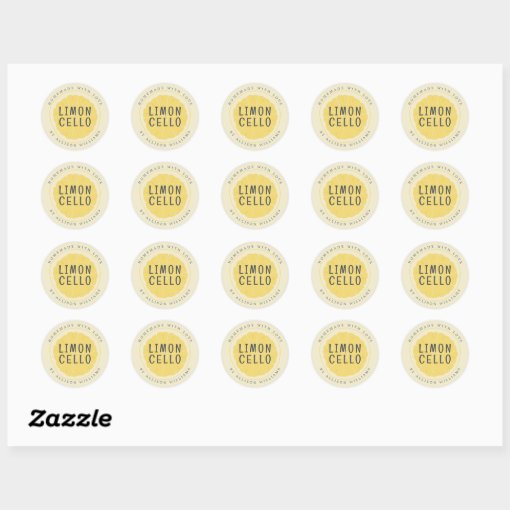 Custom Homemade Limoncello Label | Zazzle